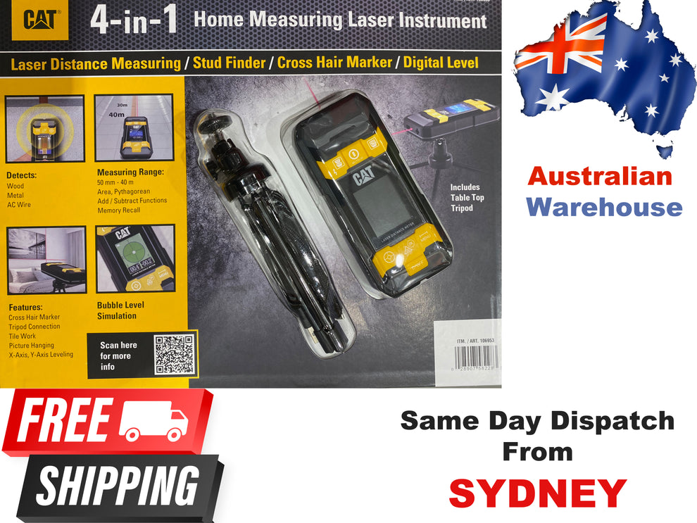 CAT 4 in 1 Laser Distance Measurer and Stud Finder with Tripod ...